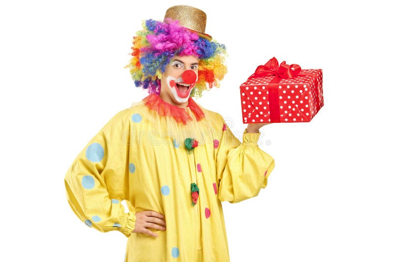 Joyful clown prop in air stock photo. Image of circus - 29783324