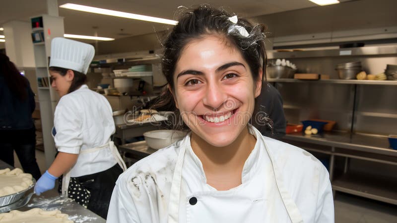 Joyful Culinary Student Embracing Her Passion for Baking in a Vibrant ...