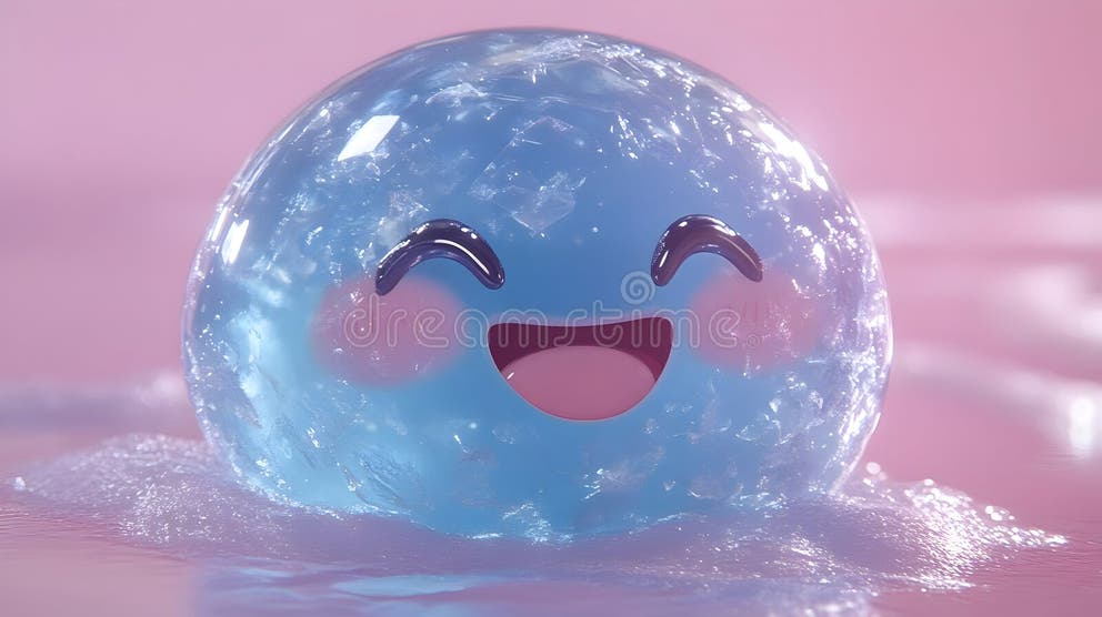 Joyful 3D Ice Orb Illustration Stock Illustration - Illustration of ...