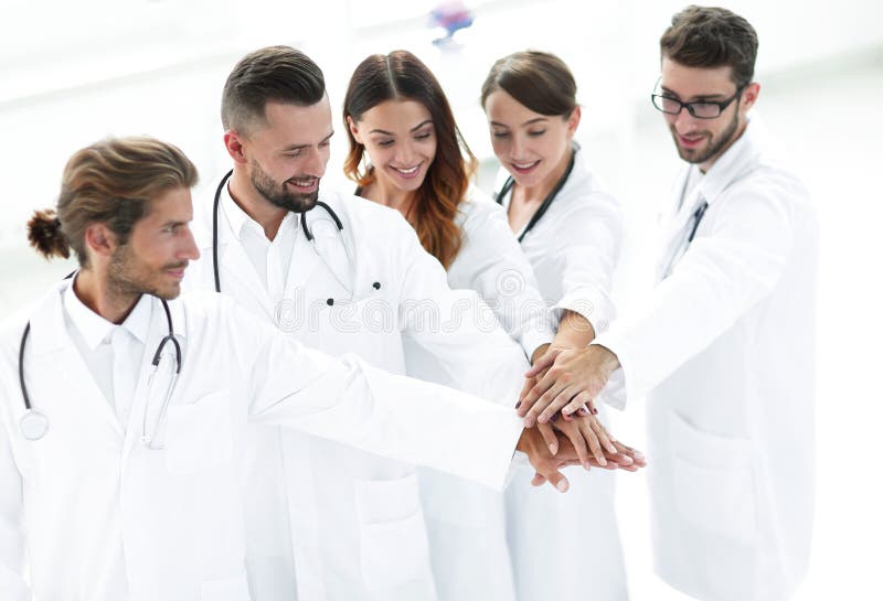 Joyful Doctors are Proud of Their Teamwork Stock Image - Image of ...