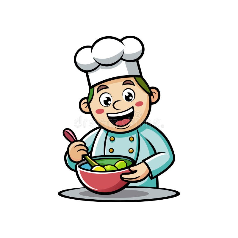 Joyful Eager Chef Character Stock Vector - Illustration of vibrant ...