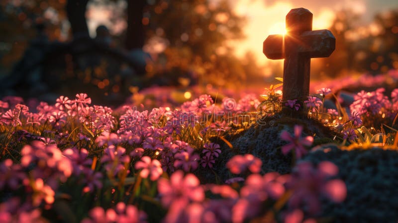 Joyful Easter Sunday Family Celebration Stock Photo - Image of flowers ...