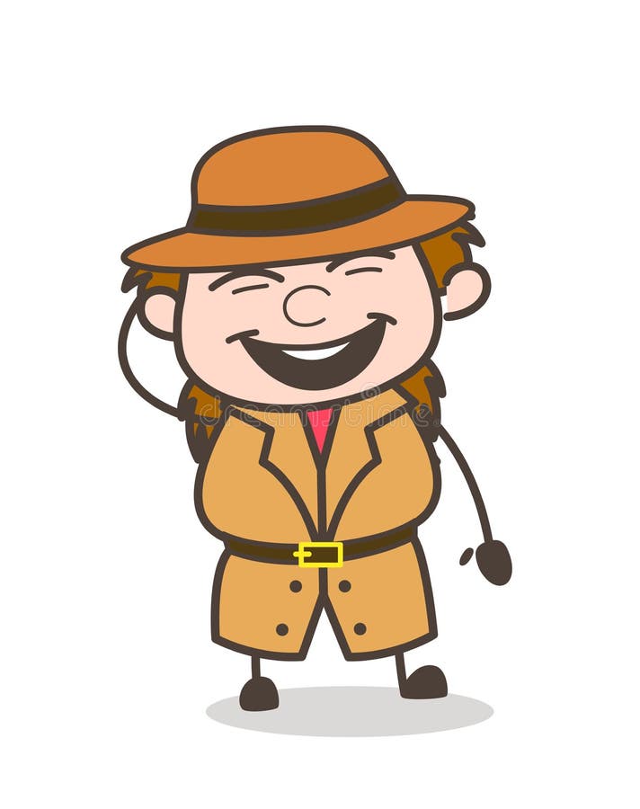Joyful Face - Female Explorer Scientist Cartoon Vector Stock ...