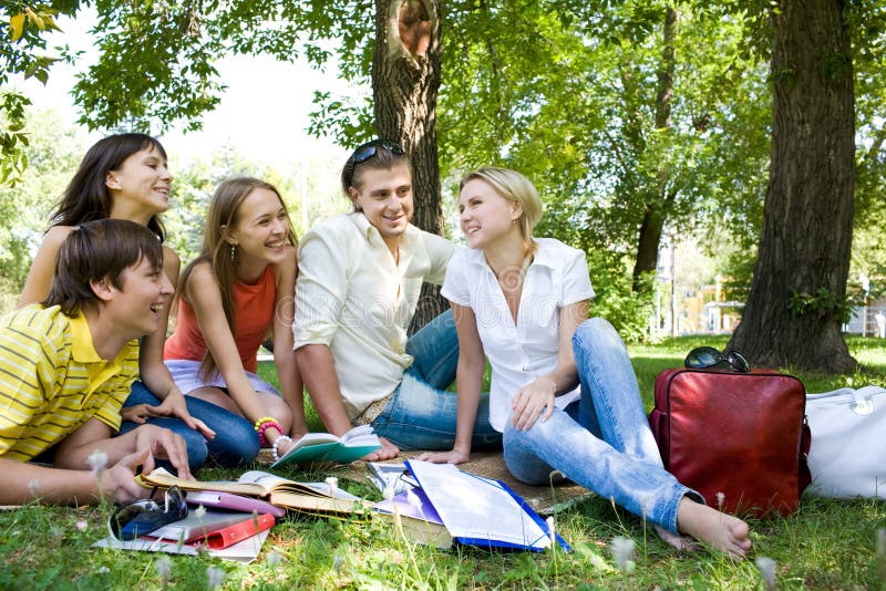 Joyful friends stock image. Image of green, natural, mood - 10539645