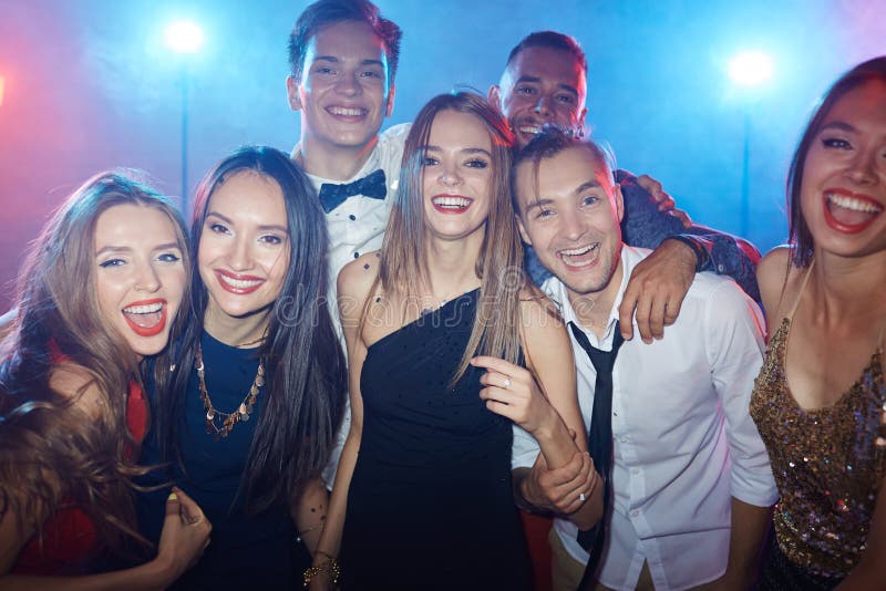 Joyful friends stock photo. Image of clubber, gathering - 76565722