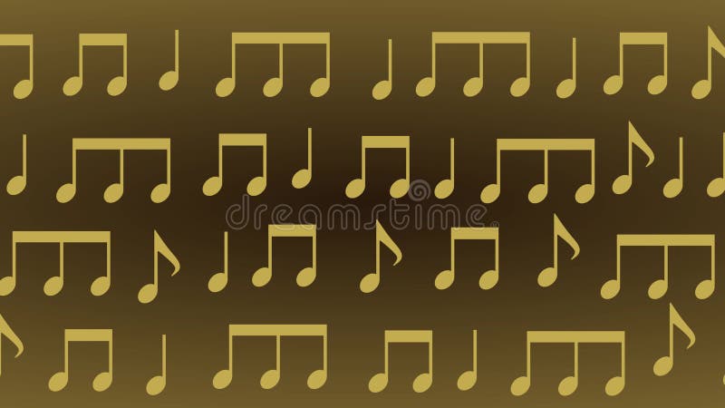 Musical Golden Notes Seamless Pattern Stock Video - Video of falling ...