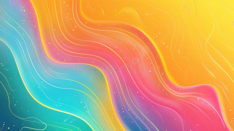 Joyful Gradient Hologram with Playful Wave Patterns, Bright and Fun ...