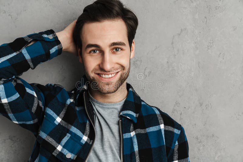 Joyful Handsome Guy Smiling and Looking at Camera Stock Photo - Image ...