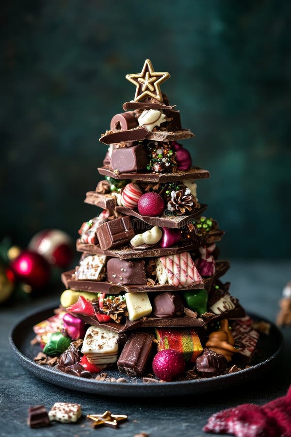 Joyful Holiday Craft Cute Sweet Chocolate Tree Stock Photos - Free ...