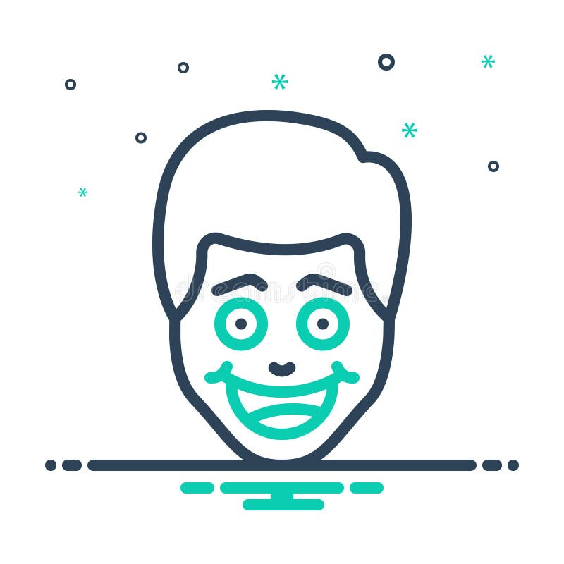 Mix Icon for Joyful, Nonchalant and Elated Stock Vector - Illustration ...