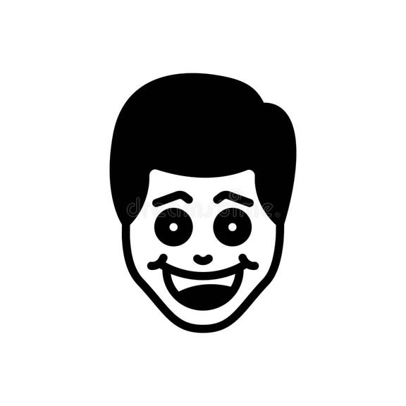 Black Solid Icon for Joyful, Nonchalant and Elated Stock Vector ...