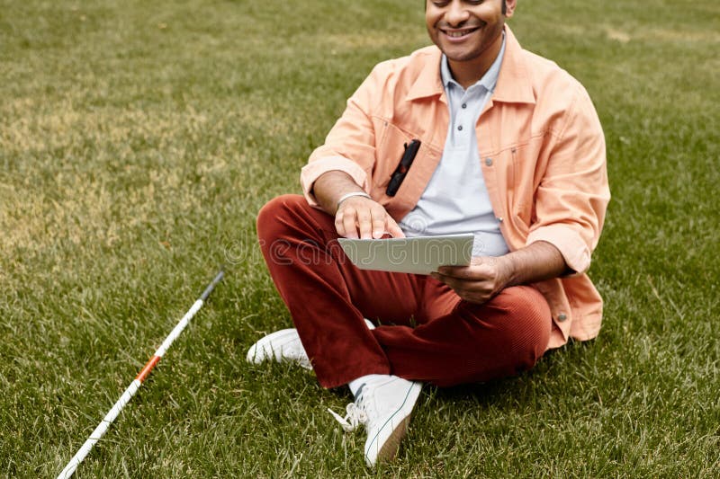 Joyful Indian Man with Blindness in Stock Image - Image of medical ...