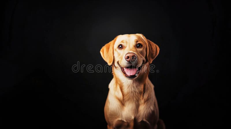 A Joyful Labrador Retriever Gazing at the Camera in a Professional ...