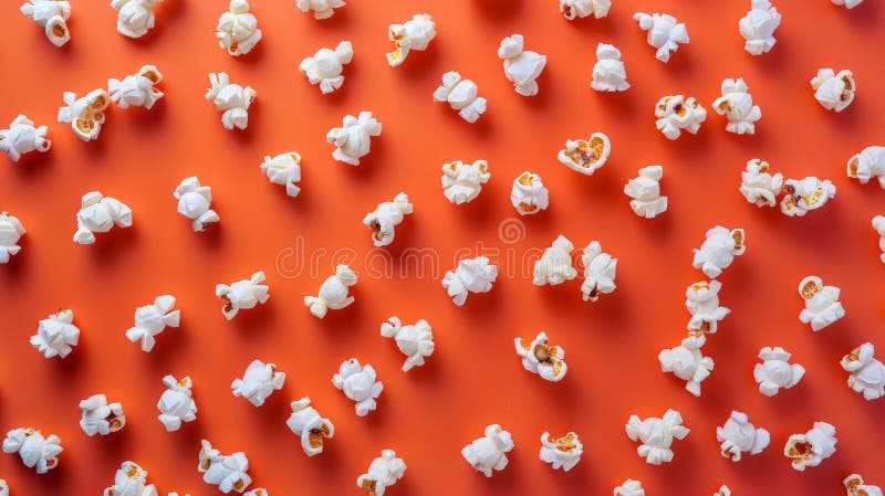Joyful Layout of Spinning Popcorn Kernels in a Joyful Pattern Stock ...