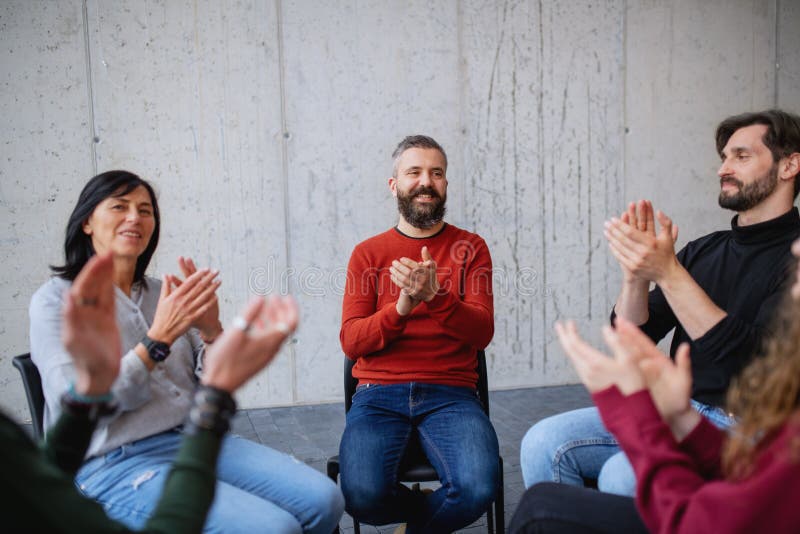 Happy Discussion Clapping Circle Stock Photos - Free & Royalty-Free ...