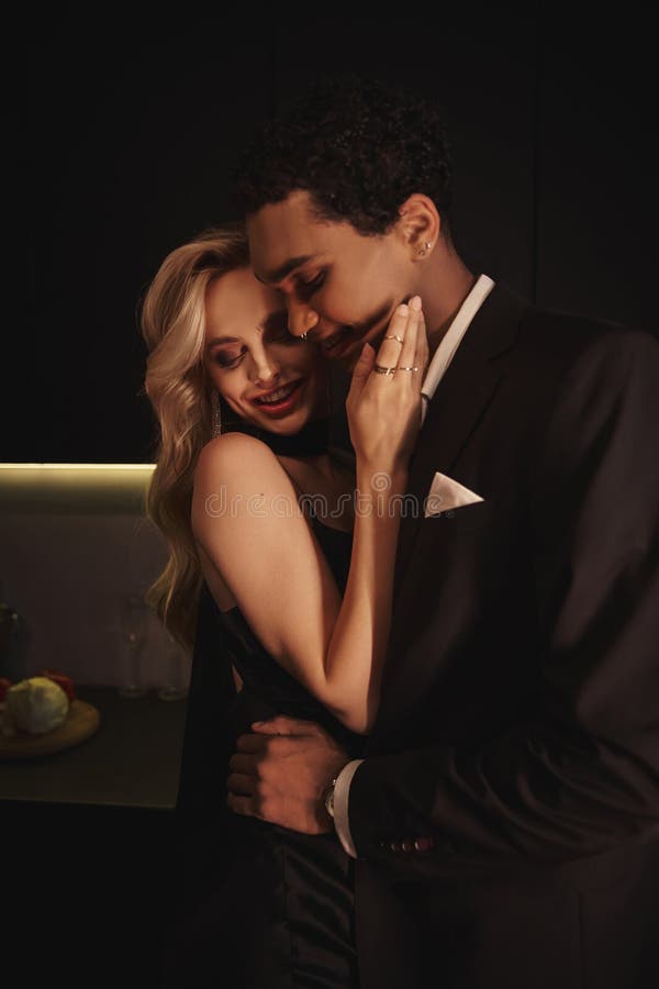 Joyful Multicultural Young Couple in Elegant Stock Image - Image of ... Joyful Multicultural Young Couple in Elegant Stock Image - Image of ...