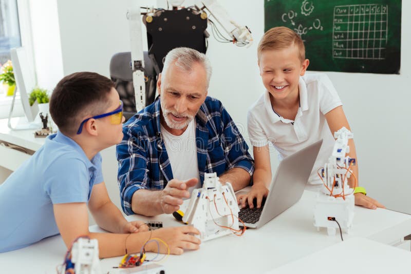 Joyful Nice Boy Giving a Wink Stock Photo - Image of children ...