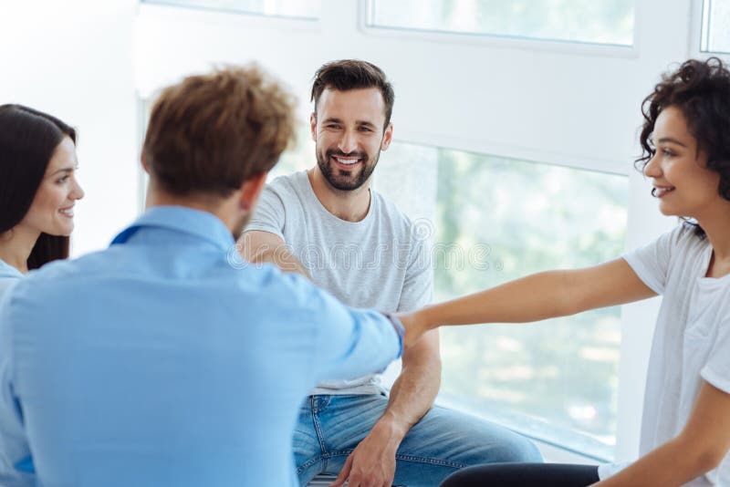 Happy Therapist with Patient Stock Photo - Image of interacting ...
