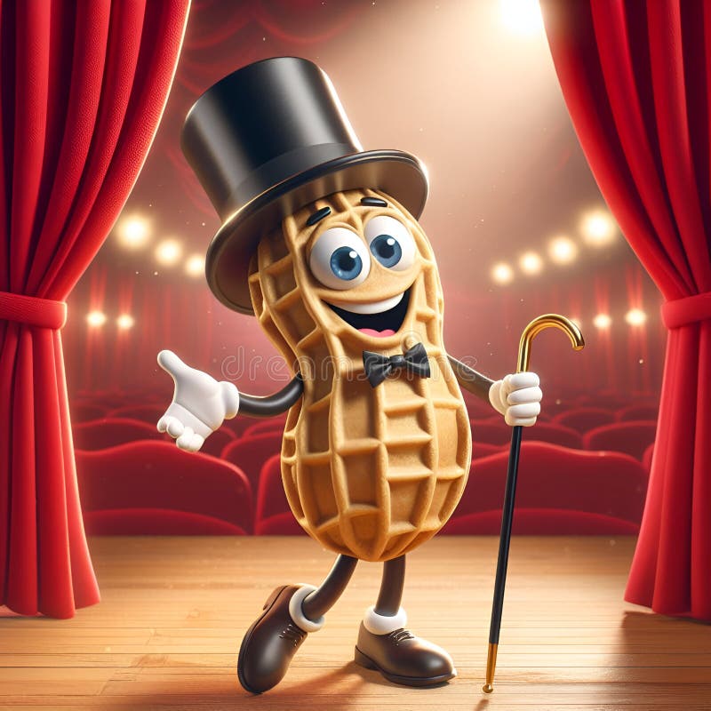 Joyful Nutty Delight: a Peanut S Cheerful Display. Stock Illustration - Illustration of imagery ...
