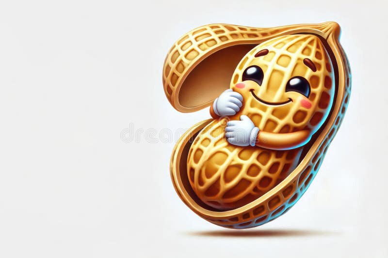 Joyful Peanuts in the Shell. Space for Text. Stock Image - Image of humorous, creativity: 359654165