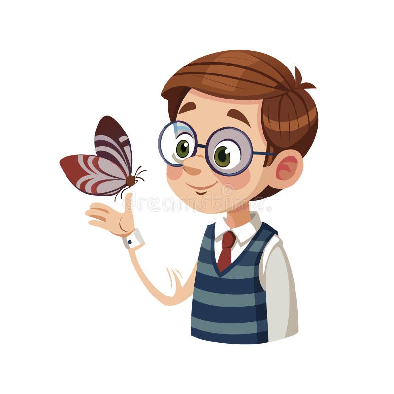 Joyful Scholar Cartoon Character Stock Vector - Illustration of scholar ...