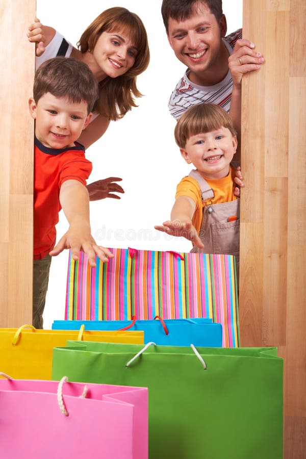 Joyful shoppers stock image. Image of beautiful, friendly - 35375555