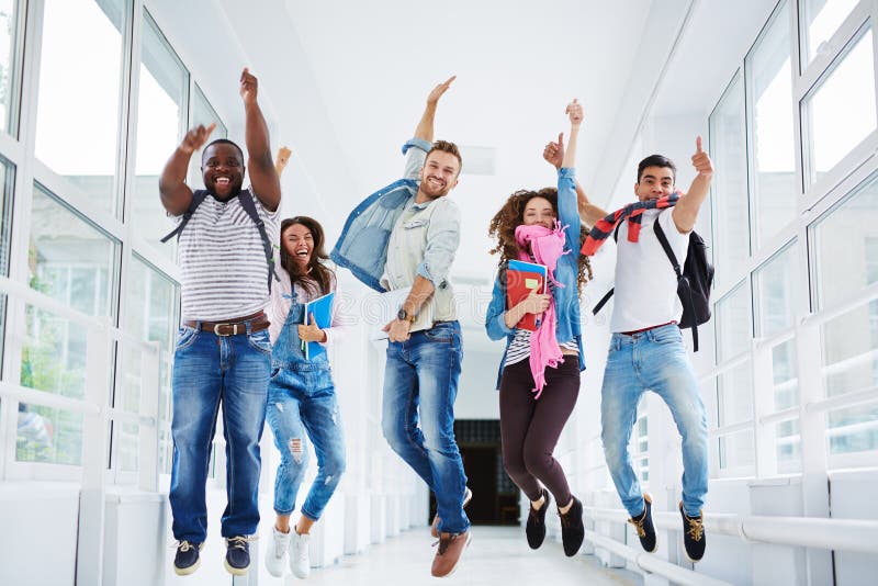 Joyful students stock photo. Image of successful, education - 59021396