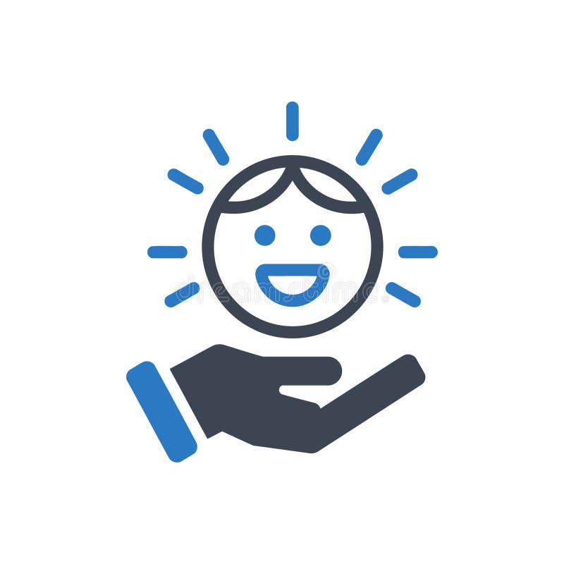 Joyful Support Icon stock vector. Illustration of kindness - 361728340