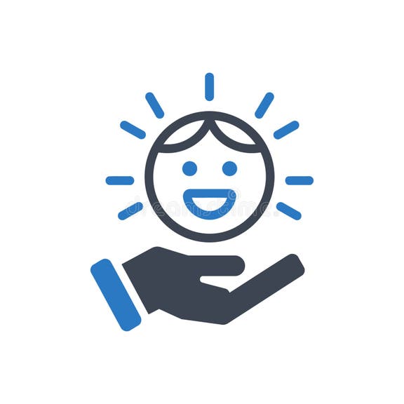 Joyful Support Icon stock vector. Illustration of kindness - 361728340