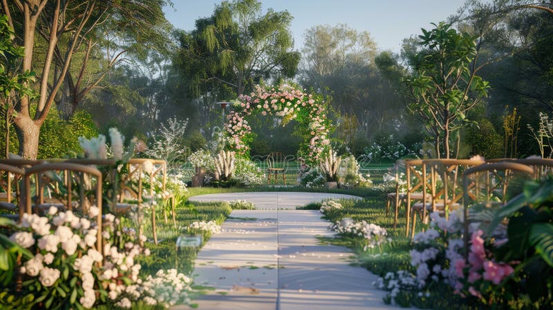 Joyous Event Scene with Open Area for Event Details Stock Illustration ...