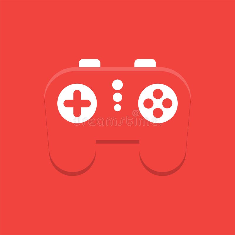 Joypad for Video Games. Joystick Flat Icon Stock Vector - Illustration ...