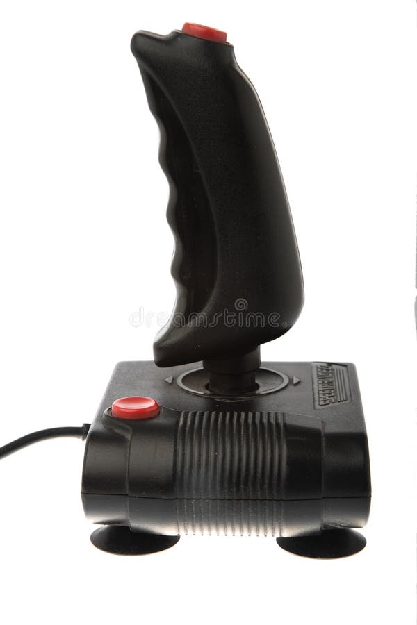 Classic Joystick (Front Side View) Stock Photo - Image of compute ...