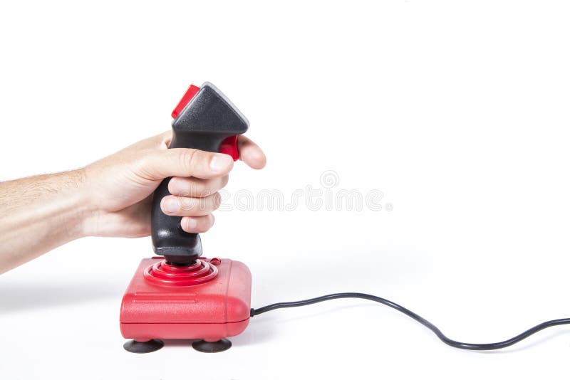 Joystick in a boy hand stock image. Image of console - 95780855