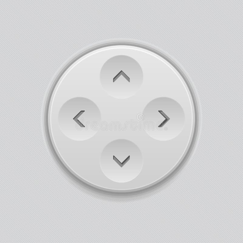 Joystick Button. Gray Plastic Interface Element Stock Vector ...