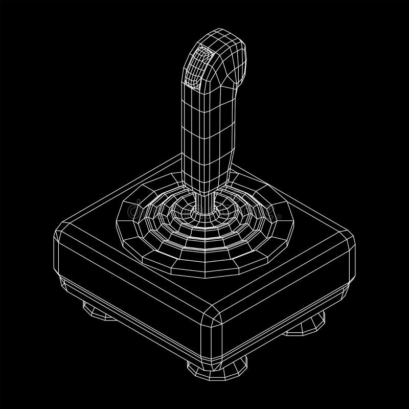Joystick with Buttons. Retro Video Game Controller Gamepad Stock Vector ...