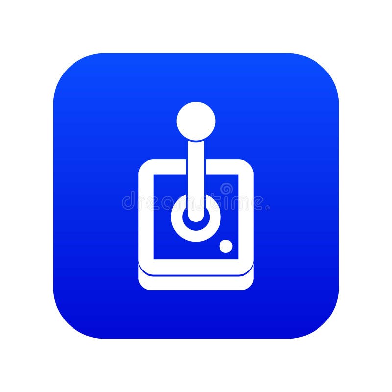 Joystick for Computer Games Icon Digital Blue Stock Vector ...