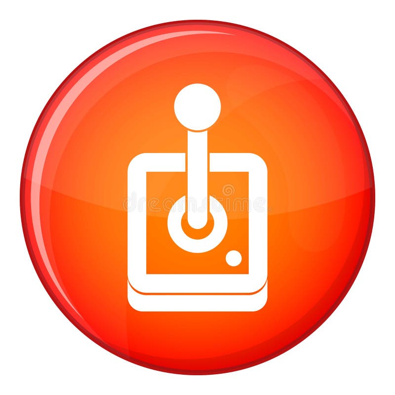 Joystick for Computer Games Icon, Flat Style Stock Vector ...