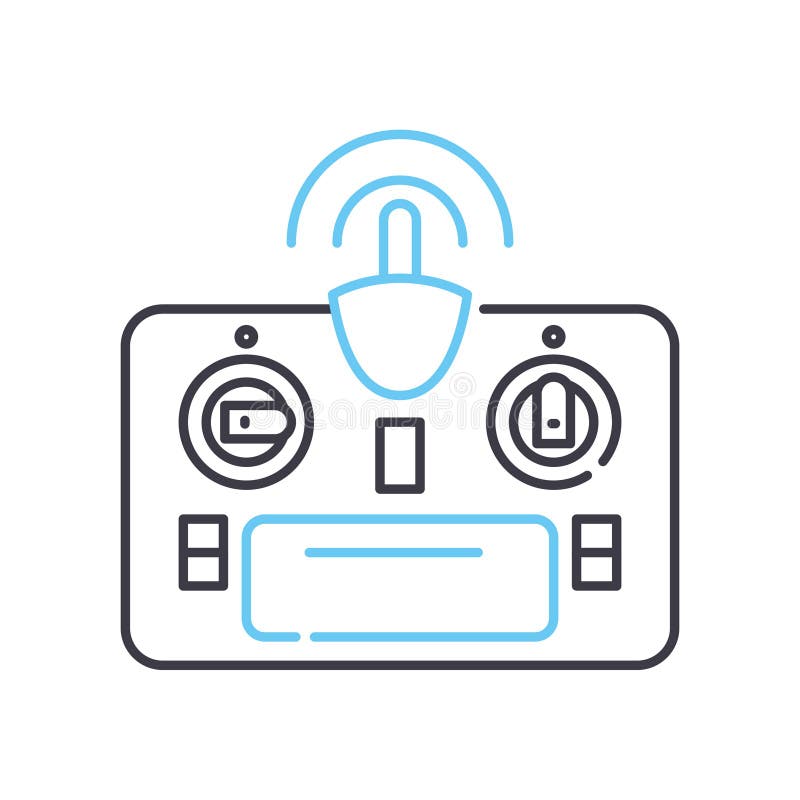 Joystick Control Line Icon, Outline Symbol, Vector Illustration ...