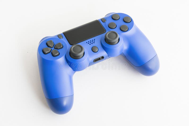 A Joystick Controller on Background, Blue Colored Stock Photo - Image ...