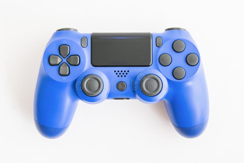 A Joystick Controller on Background, Blue Colored Stock Image - Image ...