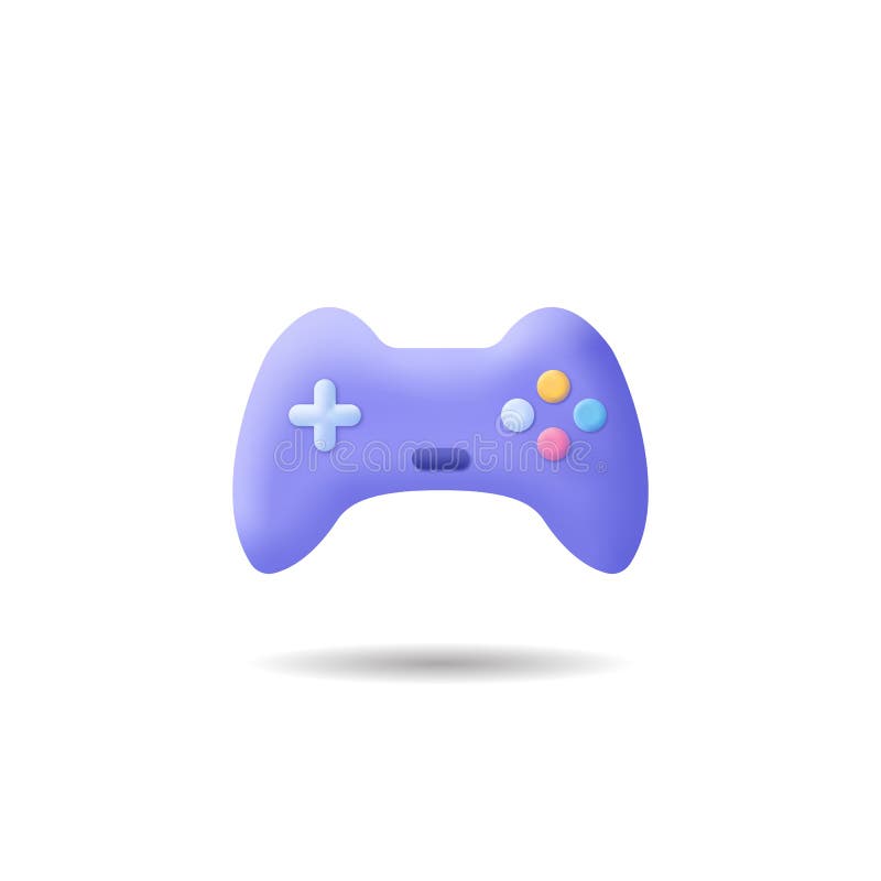 Joystick Gamepad, Game Console or Game Controller. Computer Gaming. 3d Vector Icon. Cartoon ...