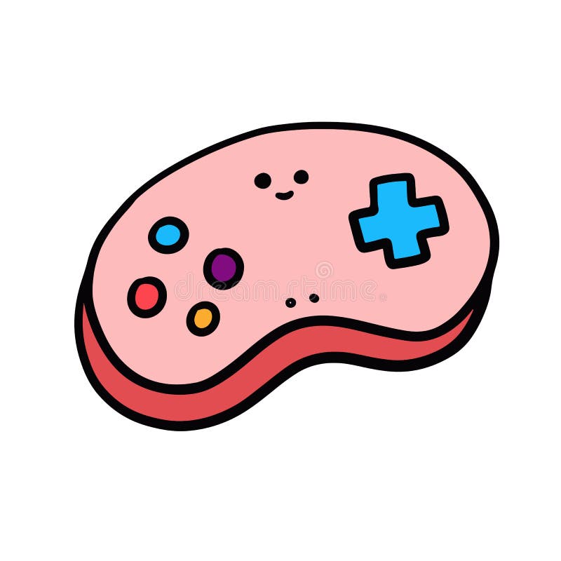 Joystick Hand Drawn. Simple and Cute Illustrations in Vector Design ...