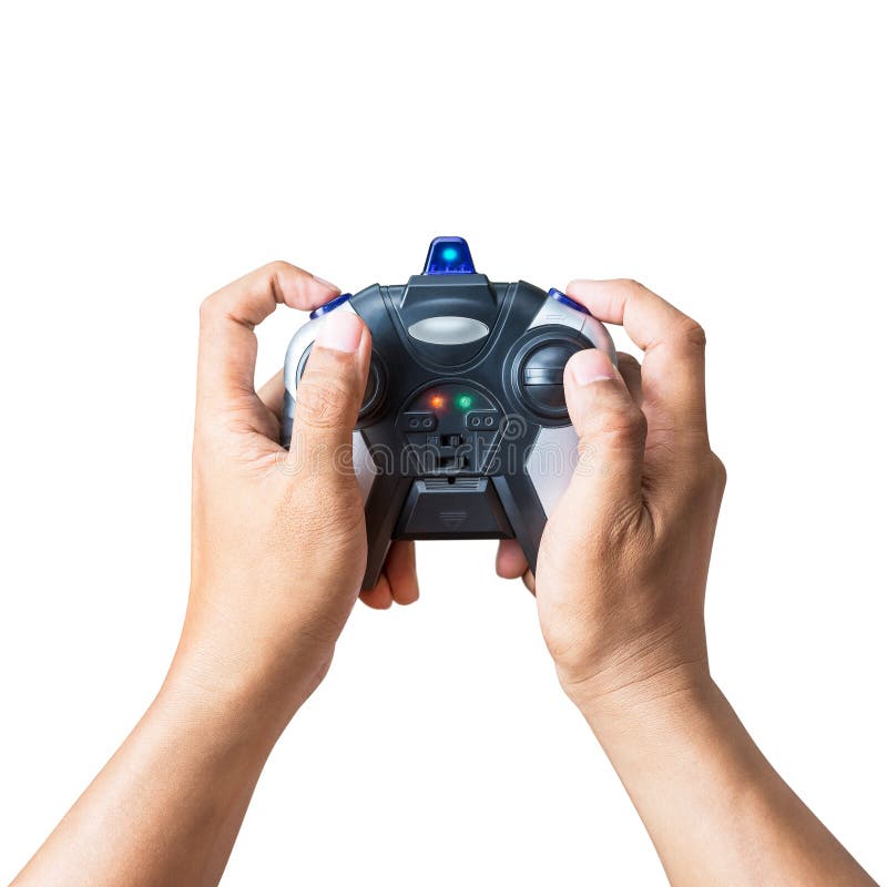 Joystick Remote Control in Hand Stock Photo - Image of thumb, activity ...