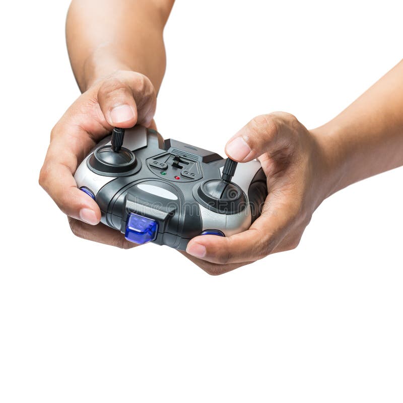 Joystick in hand stock image. Image of push, radio, people - 64025051