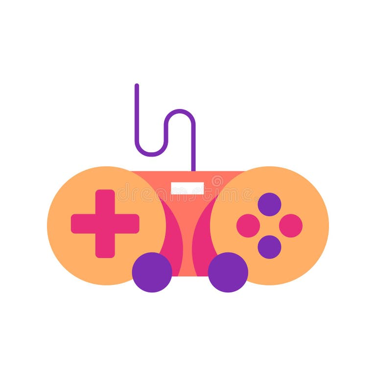 Joystick Icon Element Vector Illustration in Flat Style Design Stock ...