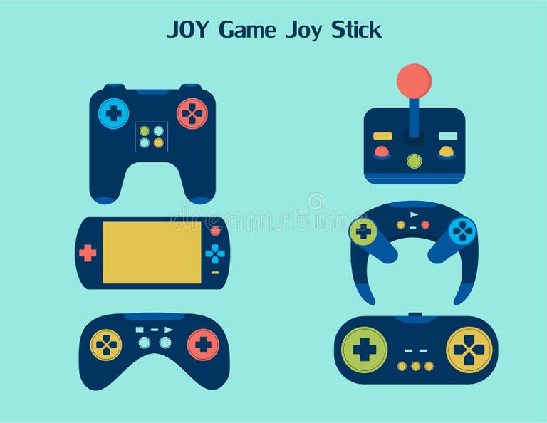 Joystick Icons Set. Flat Set of JoyGame ,vector Illustration. Stock ...