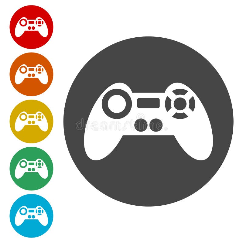 Joystick icons set stock vector. Illustration of gadget - 134040107