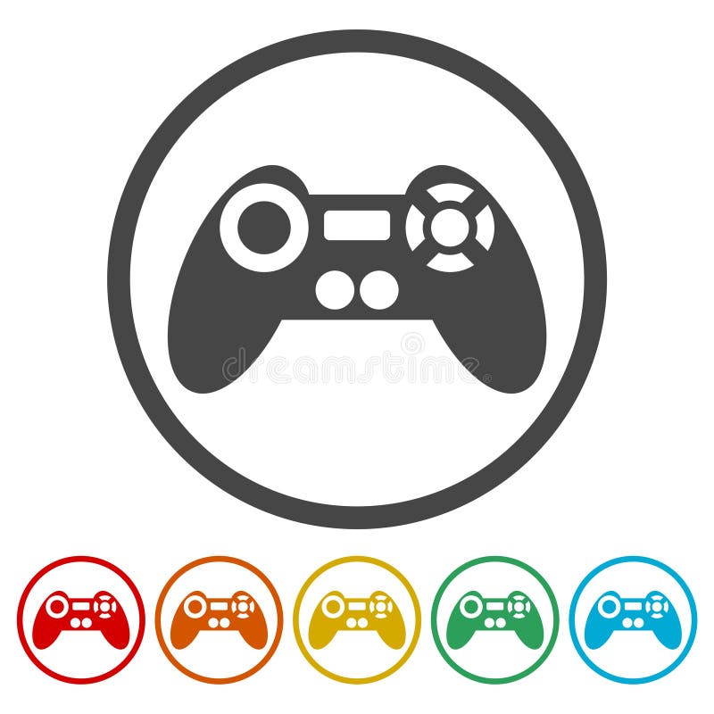 Joystick icons set stock vector. Illustration of keypad - 140460627