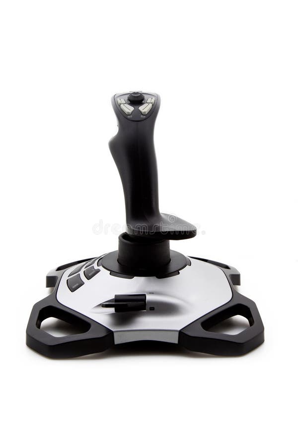 Classic Joystick (Front Side View) Stock Photo - Image of compute ...