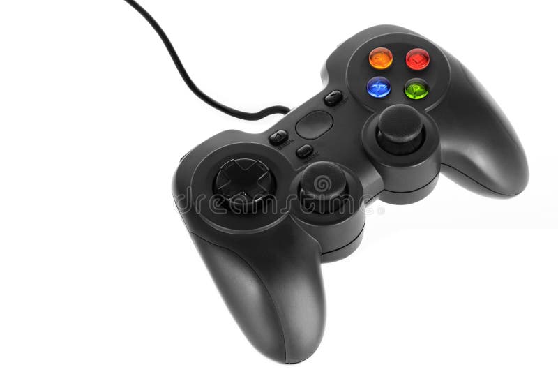Joystick Isolated on a White Background Top View Photo Stock Image ...